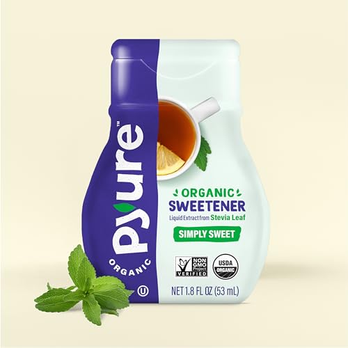 Pyure Organic Stevia Liquid Sweetener Keto Sugar Substitutes, Zero ...