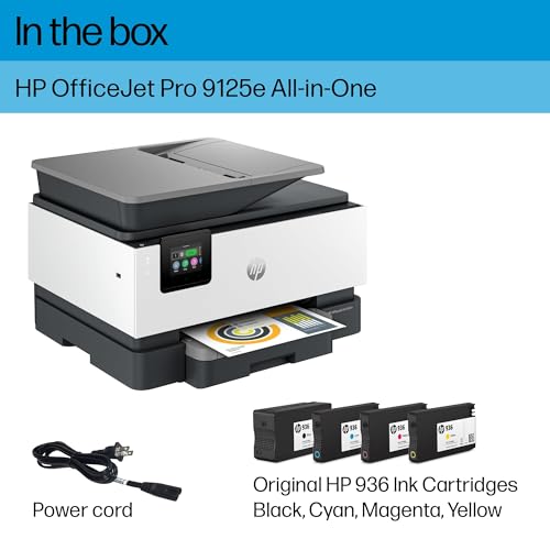 HP OfficeJet Pro 9125e All-in-One Printer, Color, Printer-for-Small ...