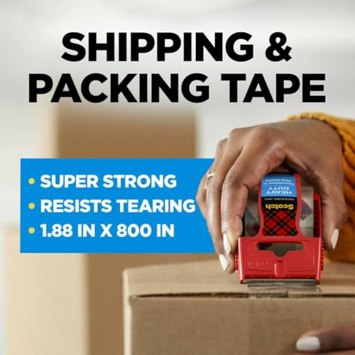 Scotch Heavy Duty Shipping and Moving Packing Tape, Clear, Packing and ...