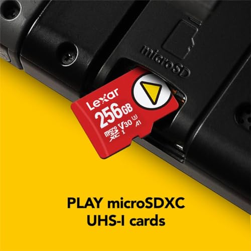 Lexar 256GB PLAY microSD Card, UHS-I, C10, U3, V30, A1, Full HD, 4K, Up ...