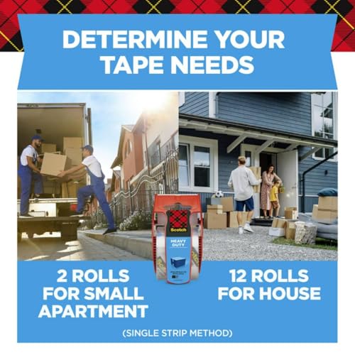 Scotch Heavy Duty Shipping and Moving Packing Tape, Clear, Packing and ...