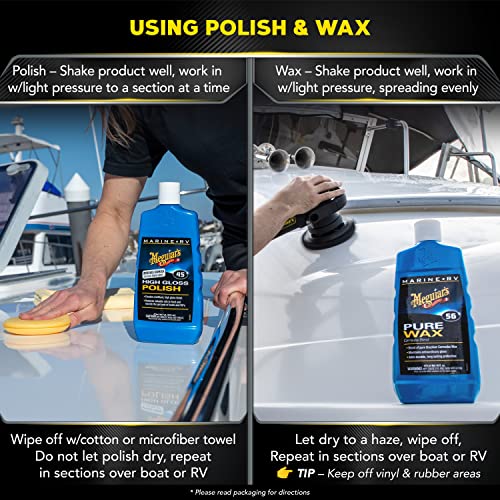 Meguiar's M4965 Marine/RV Fiberglass Restoration System Kit - Remove ...