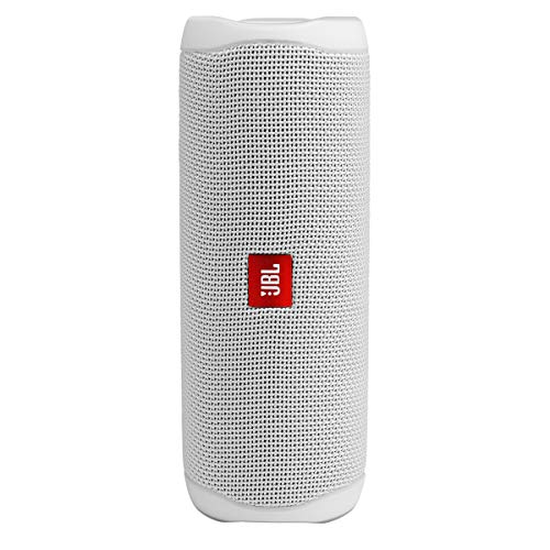 JBL FLIP 5, Waterproof Portable Bluetooth Speaker, White, 3.6 x 3.6 x 8 ...