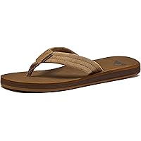 Quiksilver Men's Carver Suede 3 Point Flip Flop Athletic Sandal